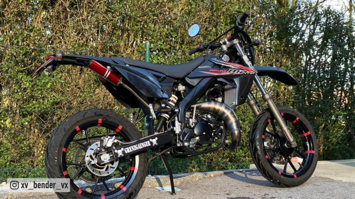 Auspuffanlage Voca Rookie Cross Rieju MRT, Roter Endschalldämpfer, mit ...