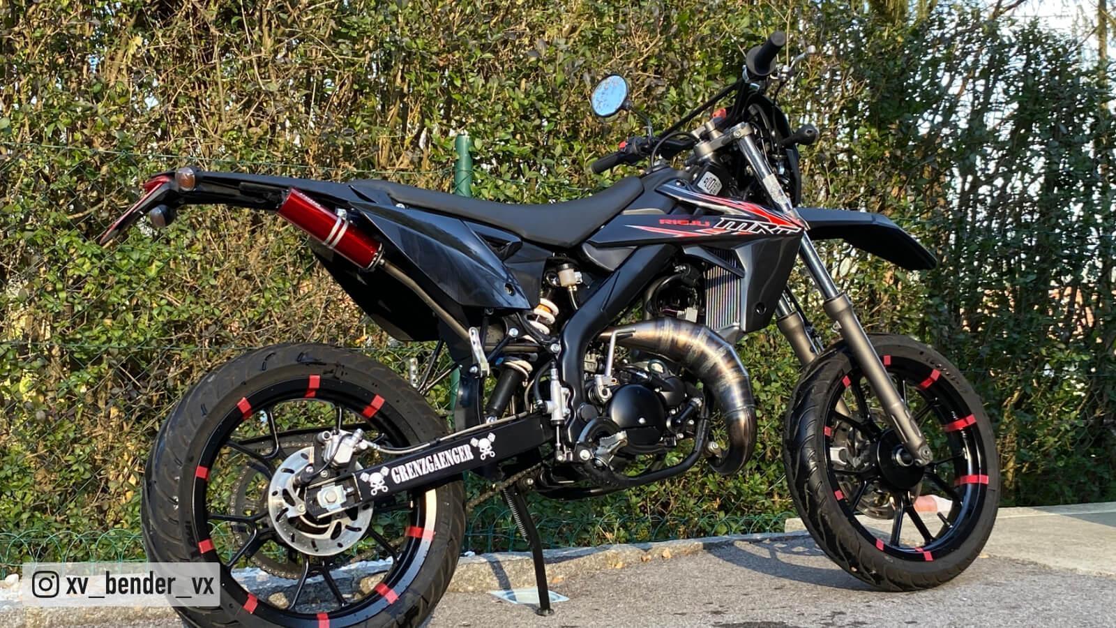 Auspuffanlage Voca Rookie Cross Rieju MRT, Roter Endschalldämpfer, mit ...