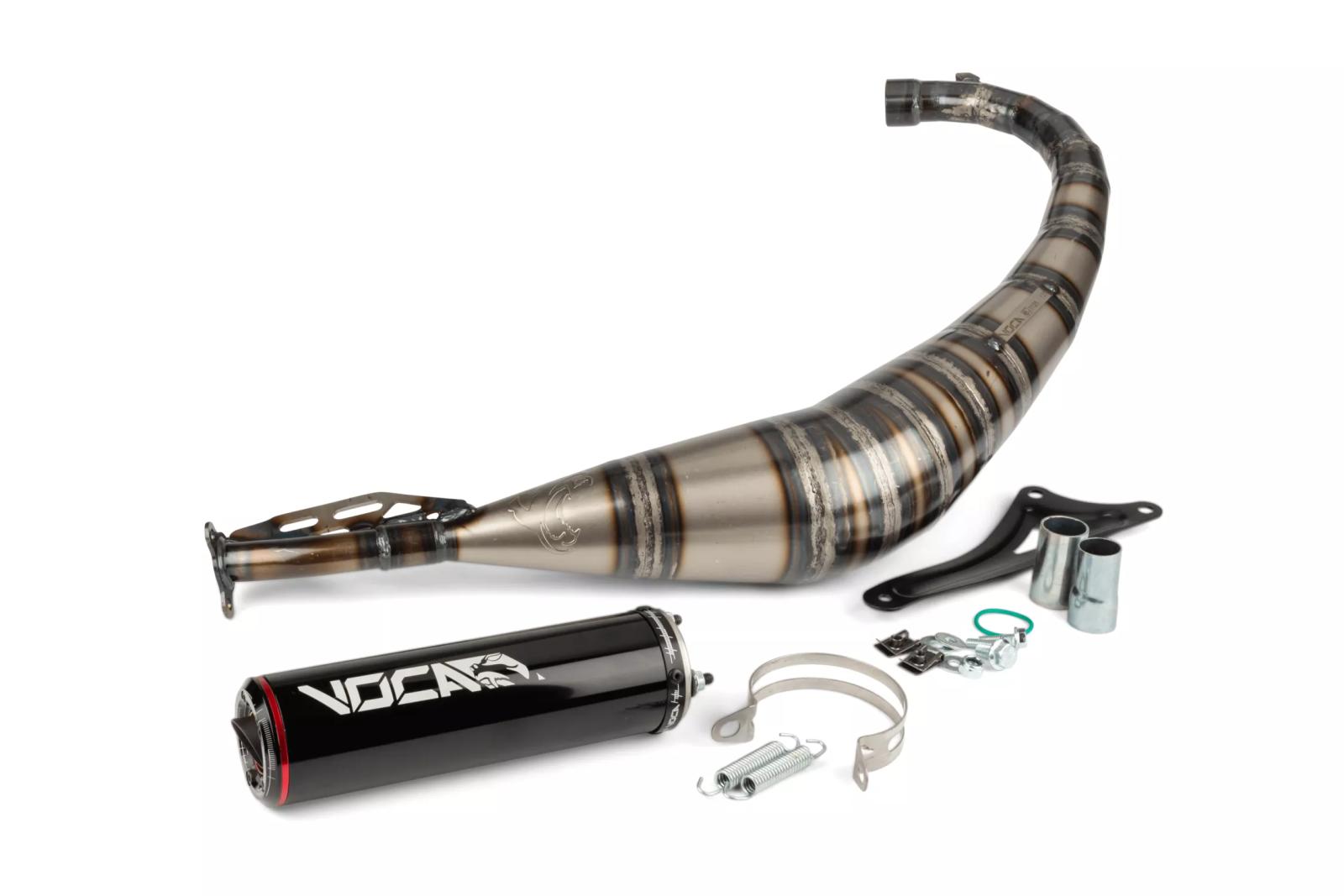 Auspuffanlage Voca Rookie 50/70cc Beta RR 50 ab Bj. 21, Schwarzer Endschalldämpfer, mit EG-BE